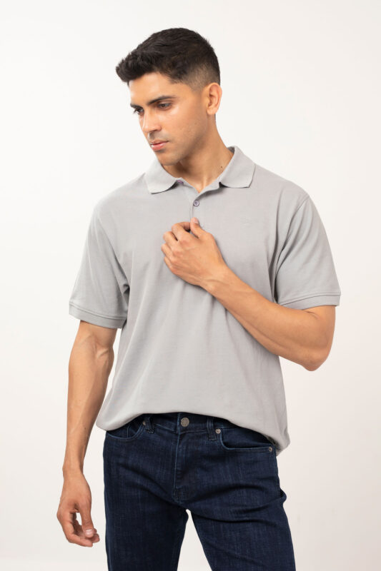 Classic Gray Polo | Solid - Faridis