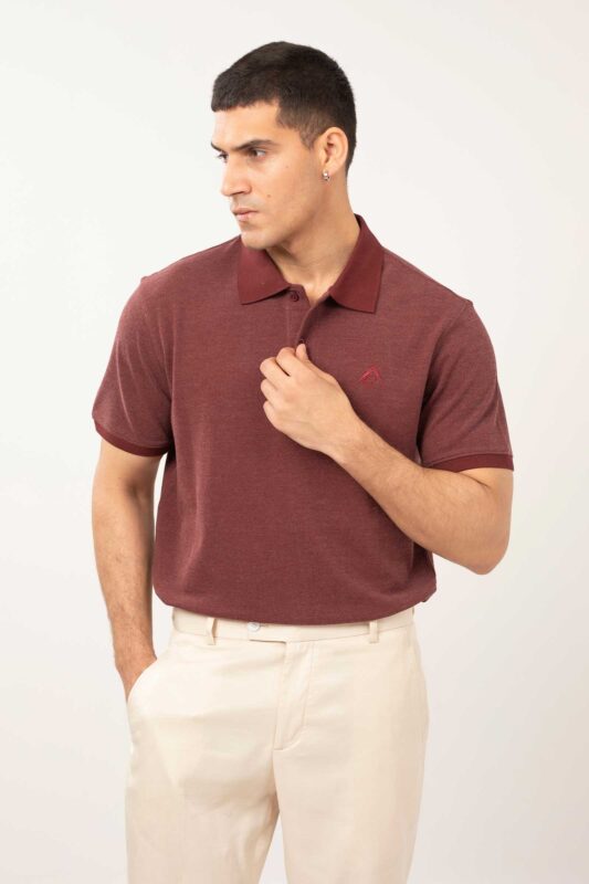 Washed Mahroon Polo - Faridis